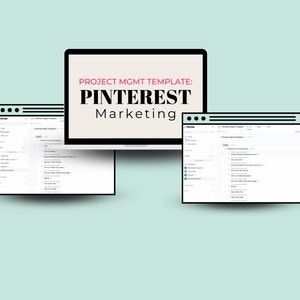 Project Management Template: Pinterest Marketing Pinterest - Etsy