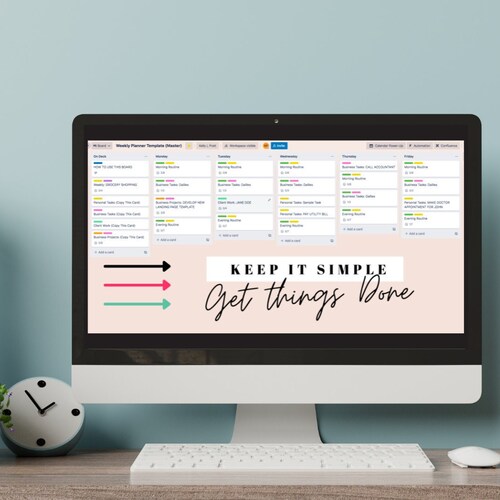 Weekly & Daily Business Planner Trello Template Weekly - Etsy