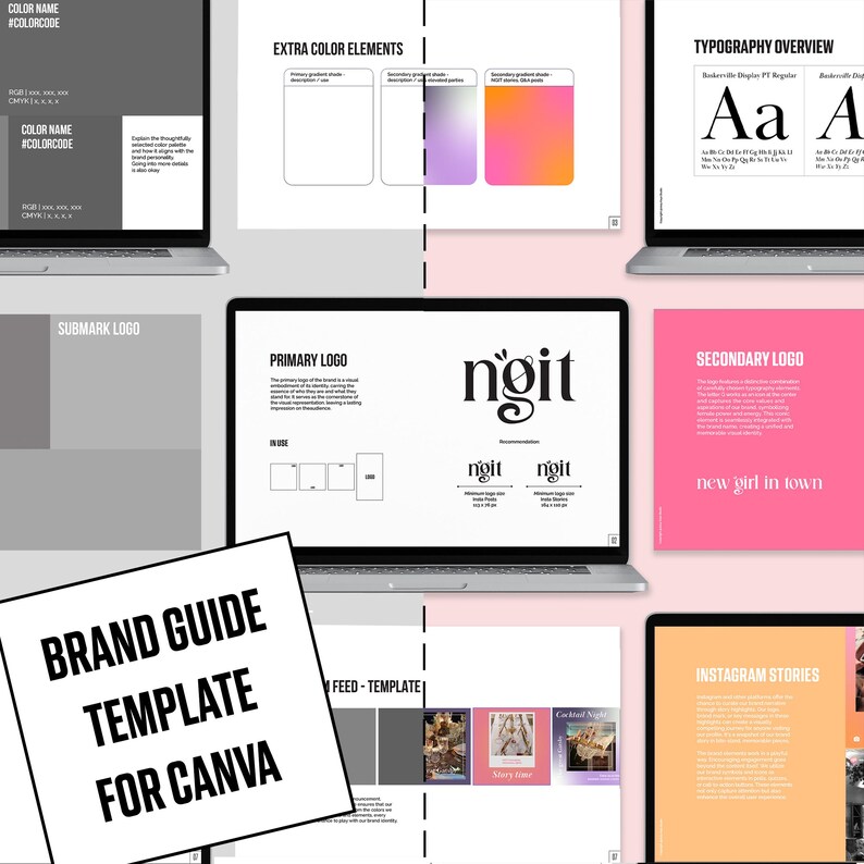 Brand Guide Template for CANVA | Fully Editable Brand Manual | 28 Pages ...