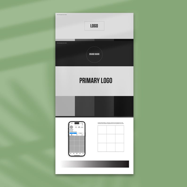 Brand Guidelines Sheet Template for Adobe Illustrator and Indesign ...