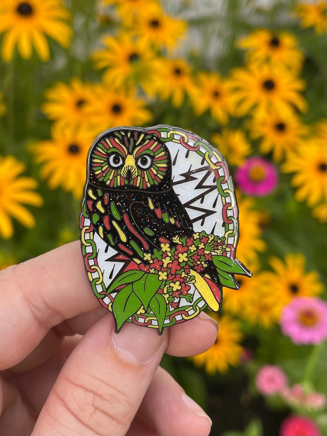 Enamel Pin - Rasta Saw-whet Owl - Etsy