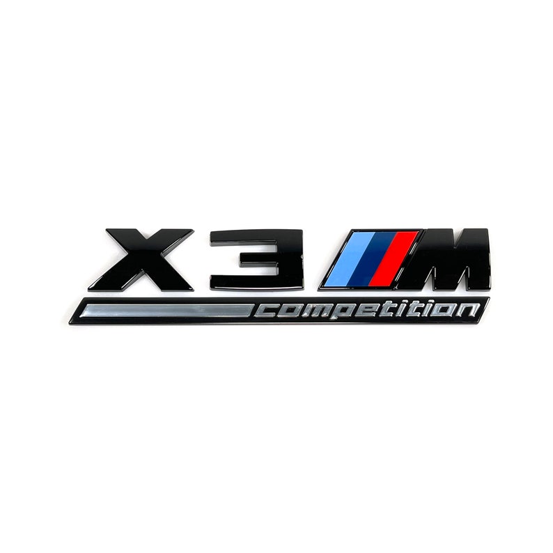 BMW X3 Series Gloss Black Emblem X3M COMPETITION Number - Etsy