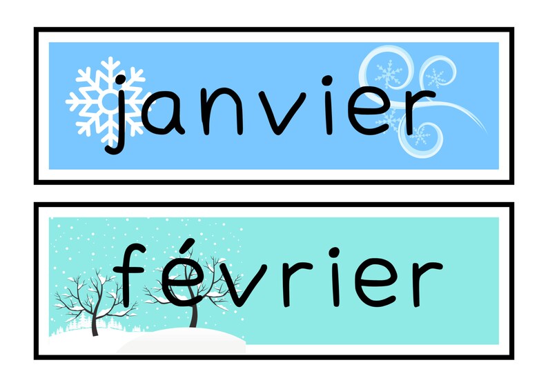 MFL French Classroom Resources Display Posters Days Months - Etsy UK
