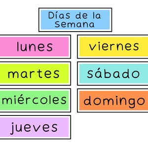 Spanish Class Display Resources Posters Days Months Numbers Classroom ...