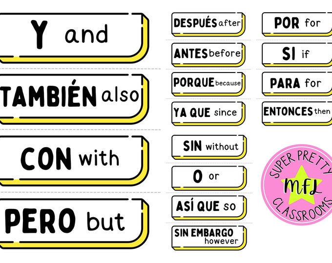 Spanish Important Words Classroom Display for Teachers - Etsy
