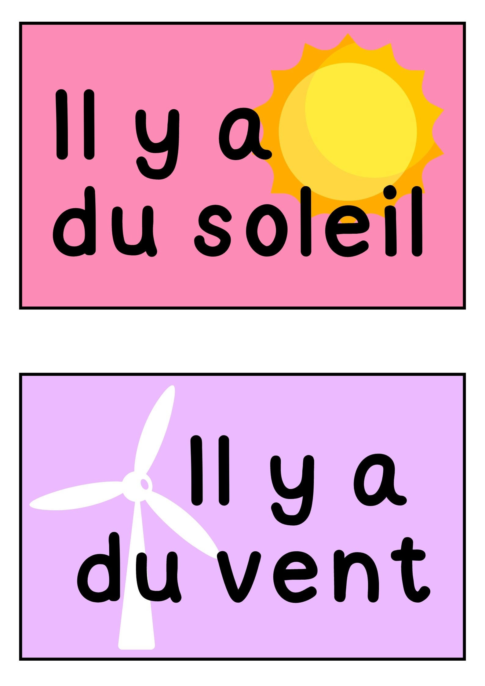 French Classroom Weather Display Brights - Etsy