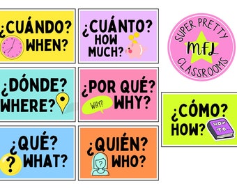 French Question Words Classroom Display - Etsy