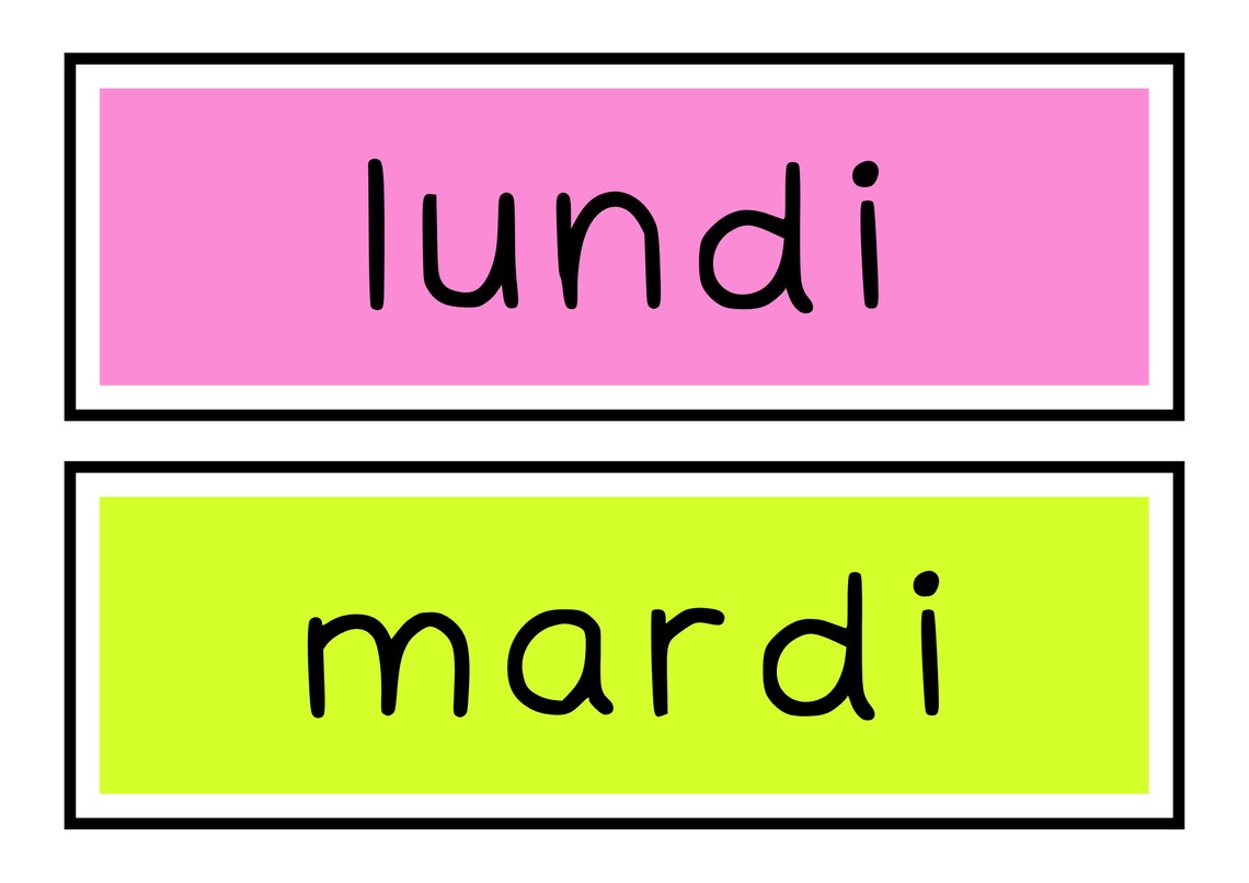 MFL French Classroom Resources Display Posters Days Months - Etsy UK