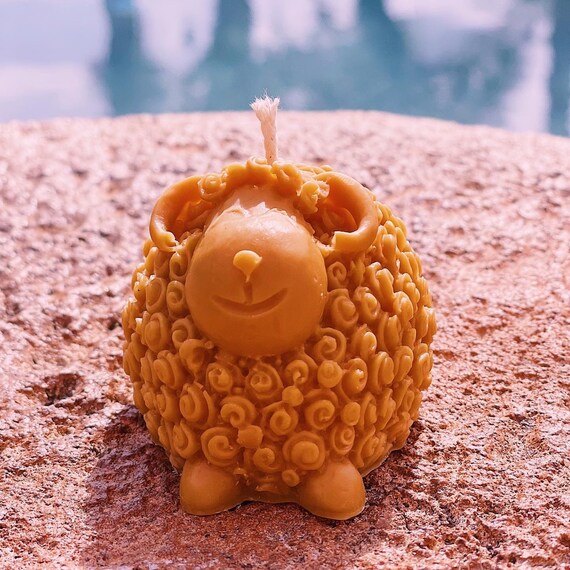 Smiley Sheep Candle Cute Candles Sheep Farm Handmade - Etsy