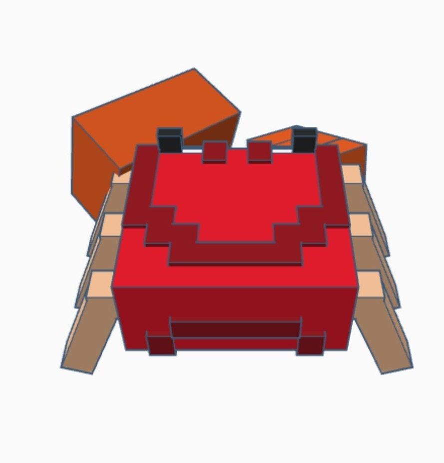 Minecraft Mob Vote 2023 - 3D Print Crab - Etsy