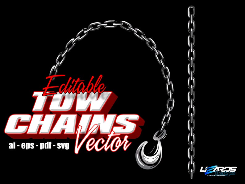 Vector Clipart Tow Chains Towing Chains Hook - Etsy Israel