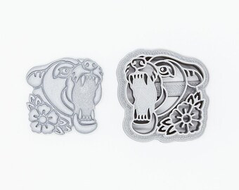 Traditional Tattoo Black Bear Cookie Cutter: 3D Printed Polymer Clay - Etsy