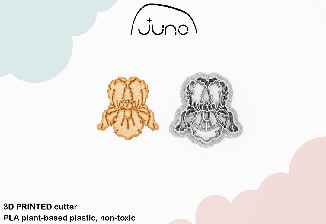 Iris Flower Shape Printed Clay, Polymer Clay, Cookie Cutter - Etsy