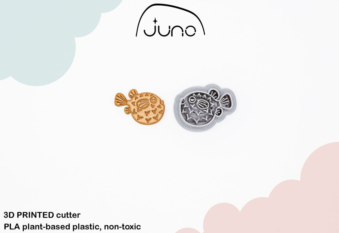 Pufferfish, Blow Fish Printed Clay, Polymer Clay, Cookie Cutter - Etsy