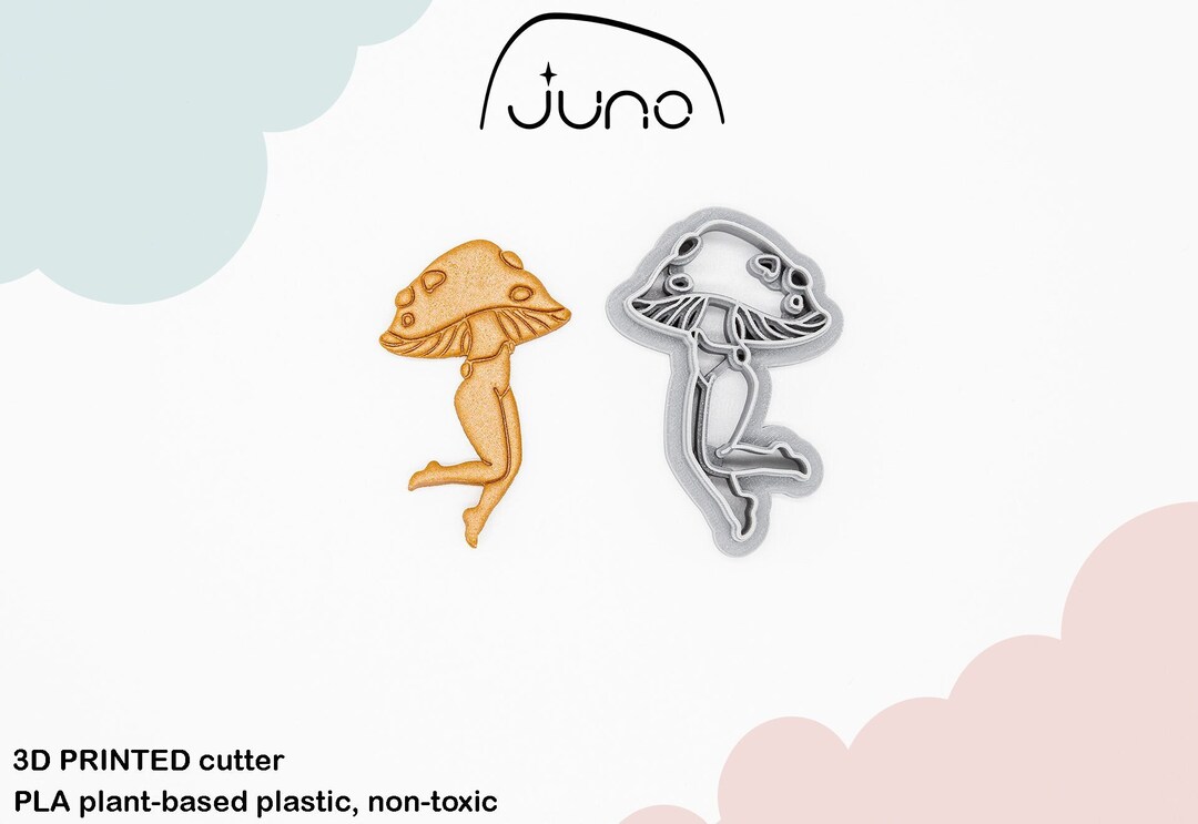 Mushroom Pinup Girl Printed Clay, Polymer Clay, Cookie Cutter - Etsy