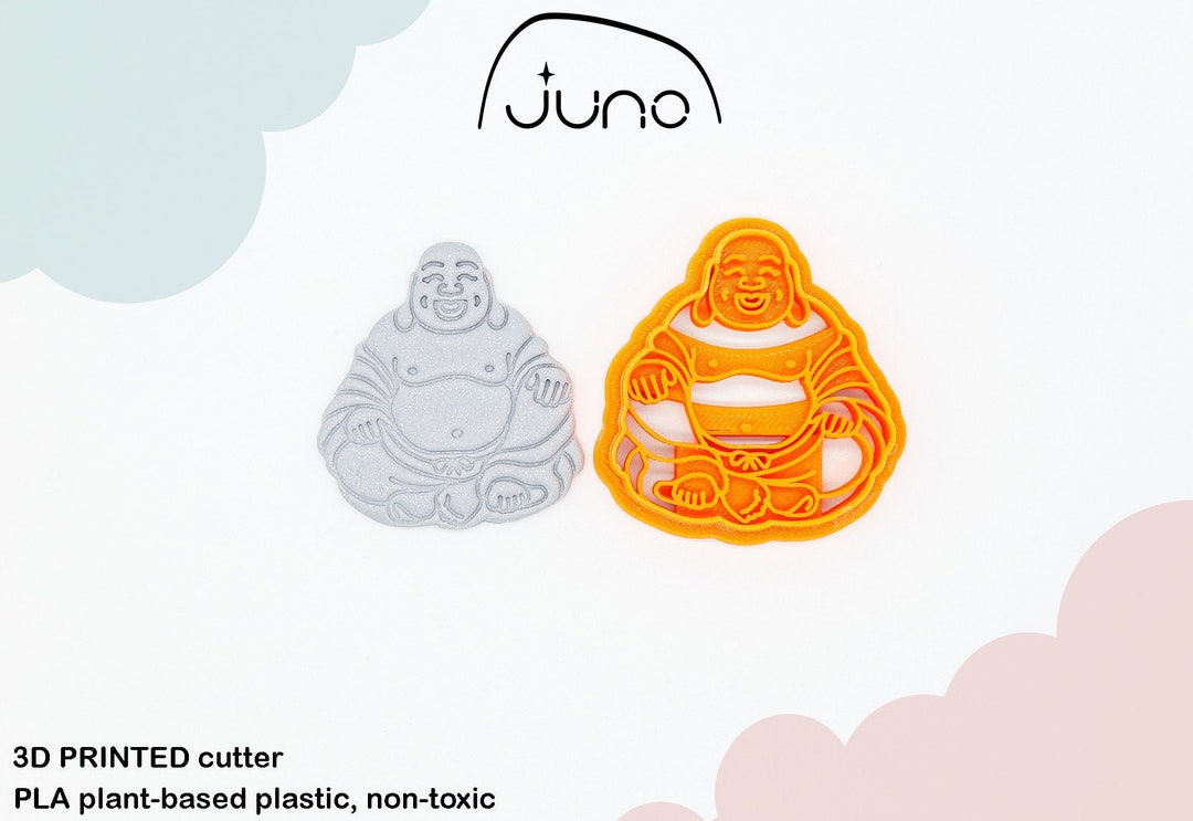 Sitting Laughing Buddha, Smiling Buddha, Lucky Buddha Printed Clay ...