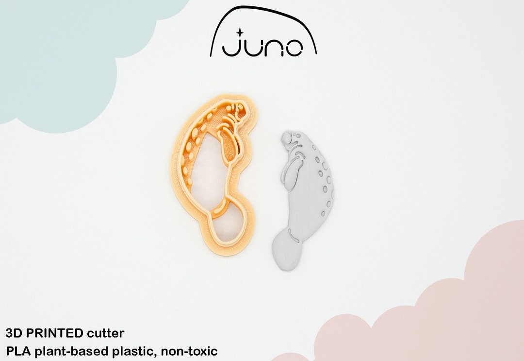 Manatee Printed Clay, Polymer Clay, Cookie Cutter - Etsy