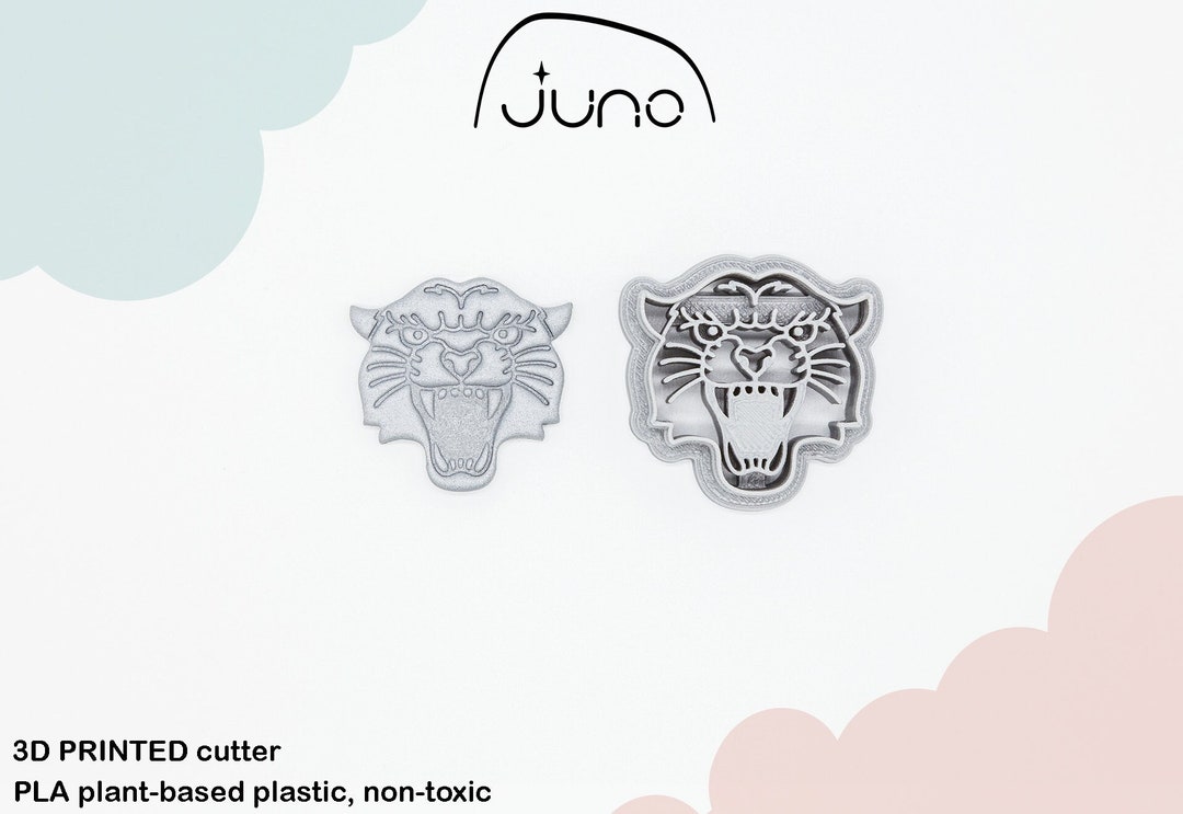 Traditional Tattoo Tiger Cookie Cutter: 3D Printed Polymer Clay - Etsy