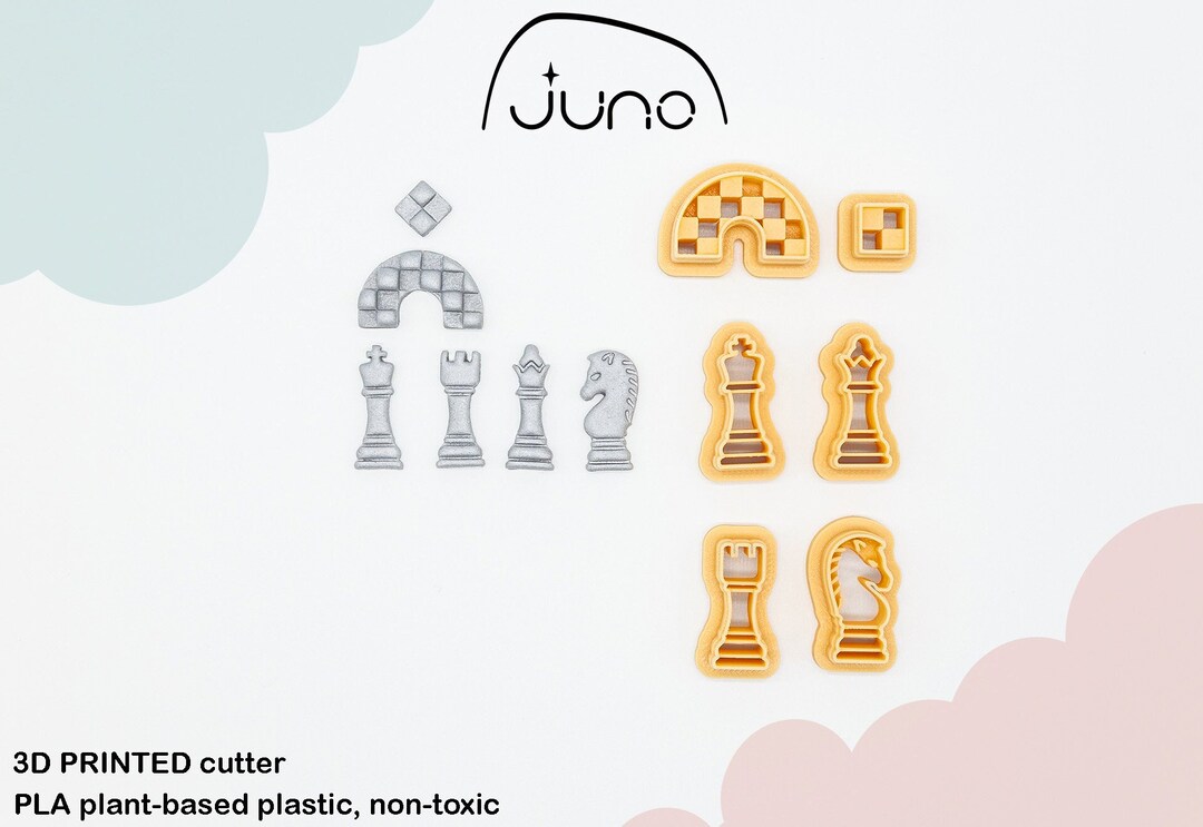 Chess Set Printed Clay, Polymer Clay, Cookie Cutter - Etsy