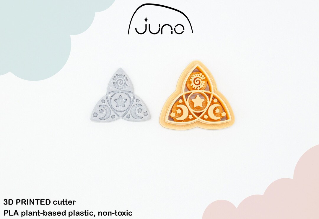 Celtic Trinity Knot, Vesica Pisces Shape Shape Printed Clay, Polymer ...