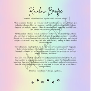 Rainbow Bridge - Dog Passing Poem - Comfort Poem 8x10 PDF -> Instant ...