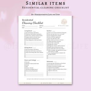 Move in Move Out Apartment Cleaning Checklist Template | Editable ...