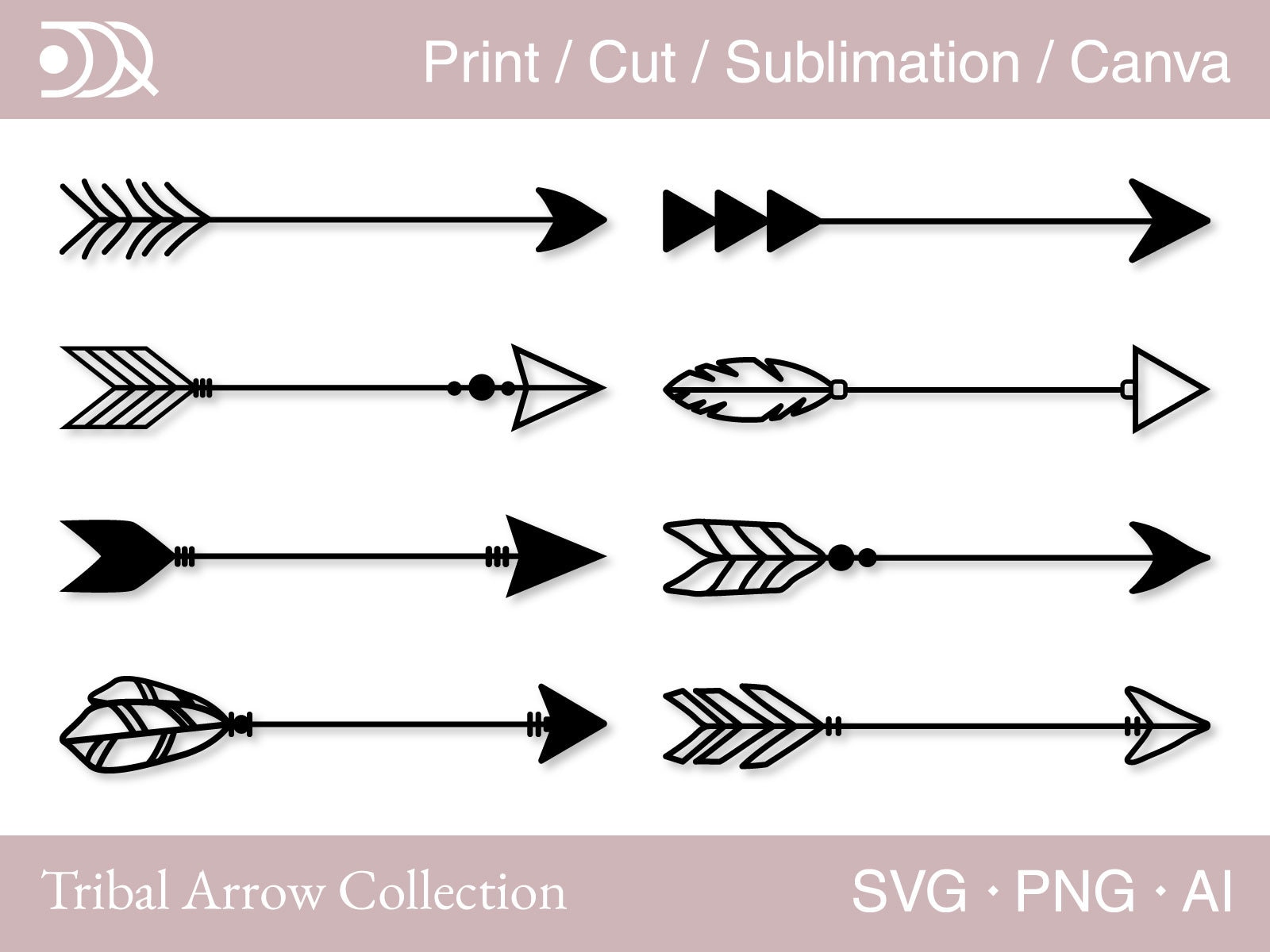 Tribal Arrows Svg, Feather Arrow Svg, Archery Arrow Svg, Arrow Png ...