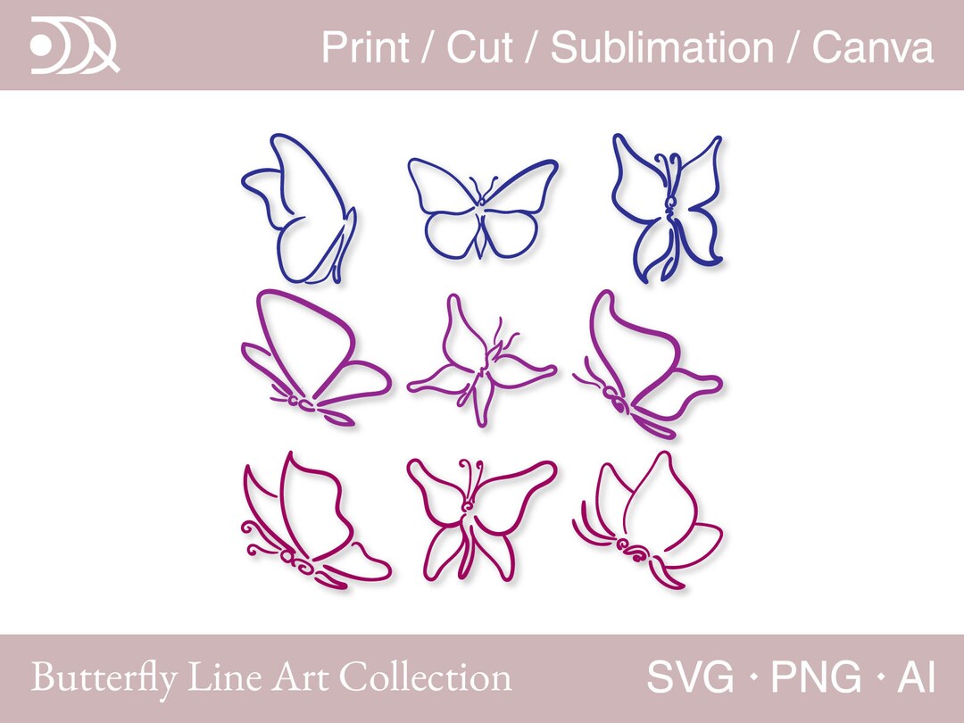 Butterfly Svg, Butterfly Line Art Svg, Pretty Design Svg, Butterfly Png ...