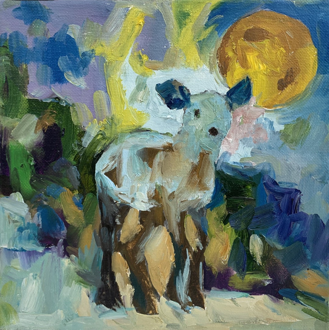 Lamb Painting Lamb Abstract Painting Lamb Oil Painting Lamb Wall ...