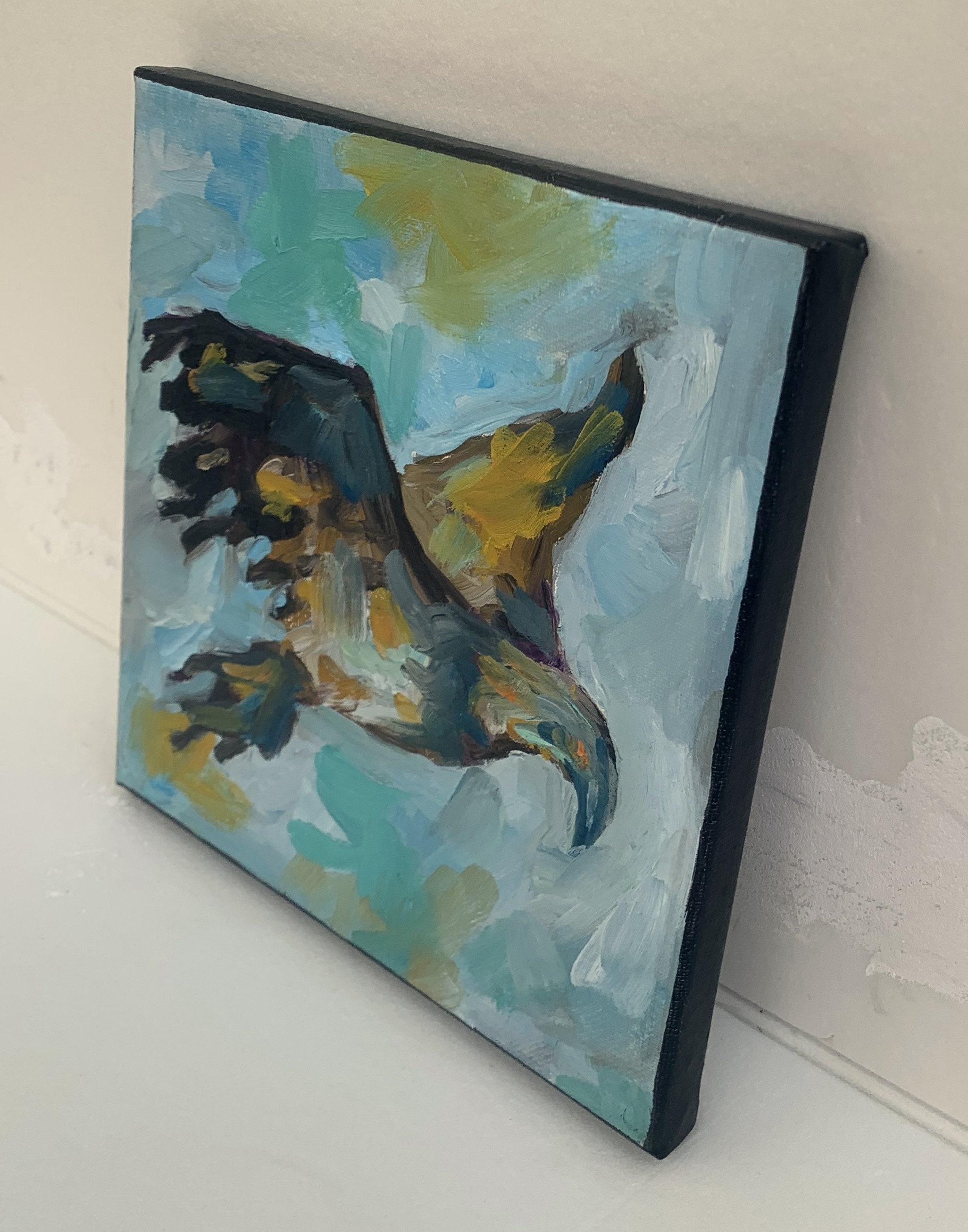 Hawk Painting Hawk Abstract Painting Hawk Oil Painting Hawk Wall ...