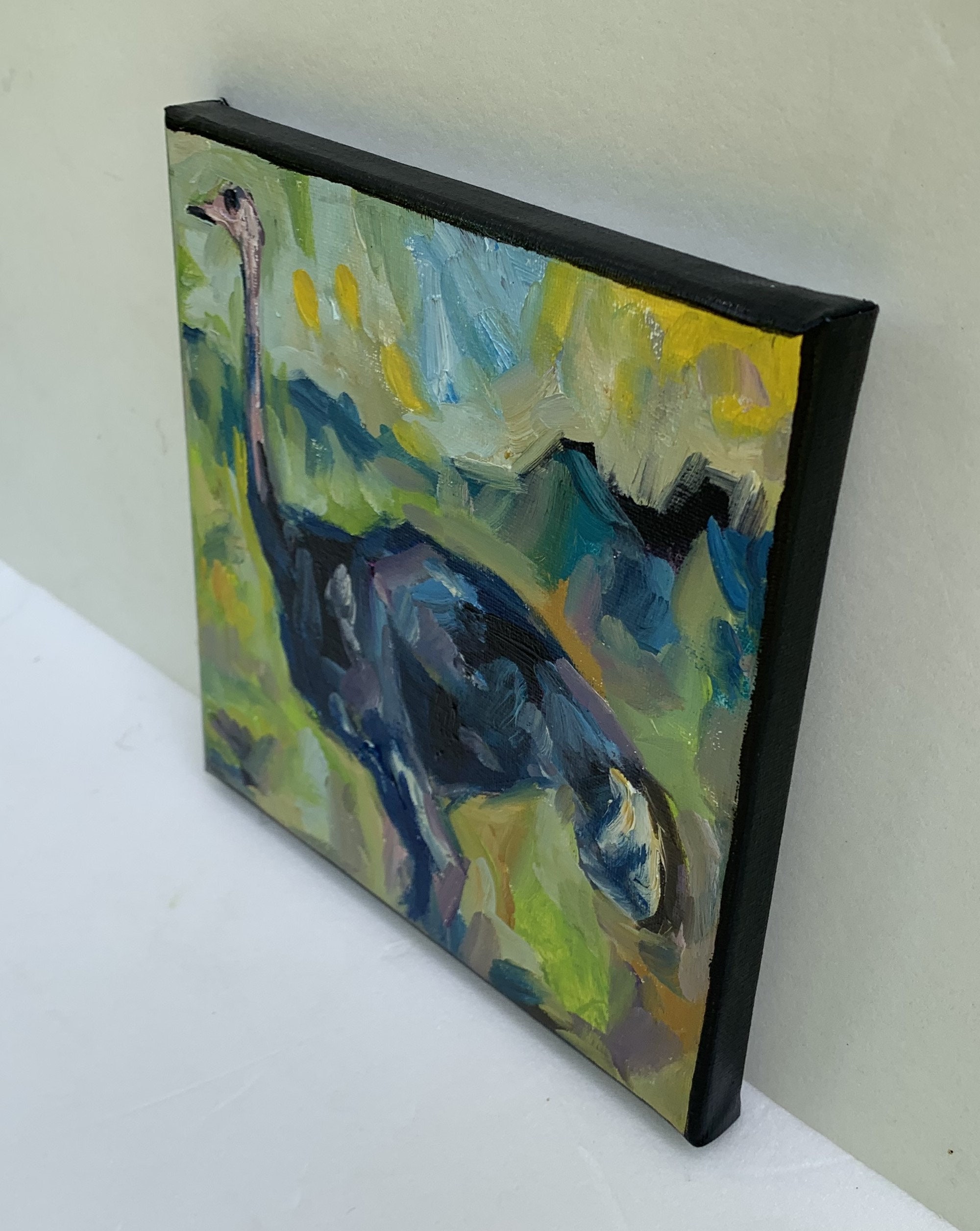 Ostrich Painting Ostrich Abstract Painting Ostrich Oil Painting Ostrich ...