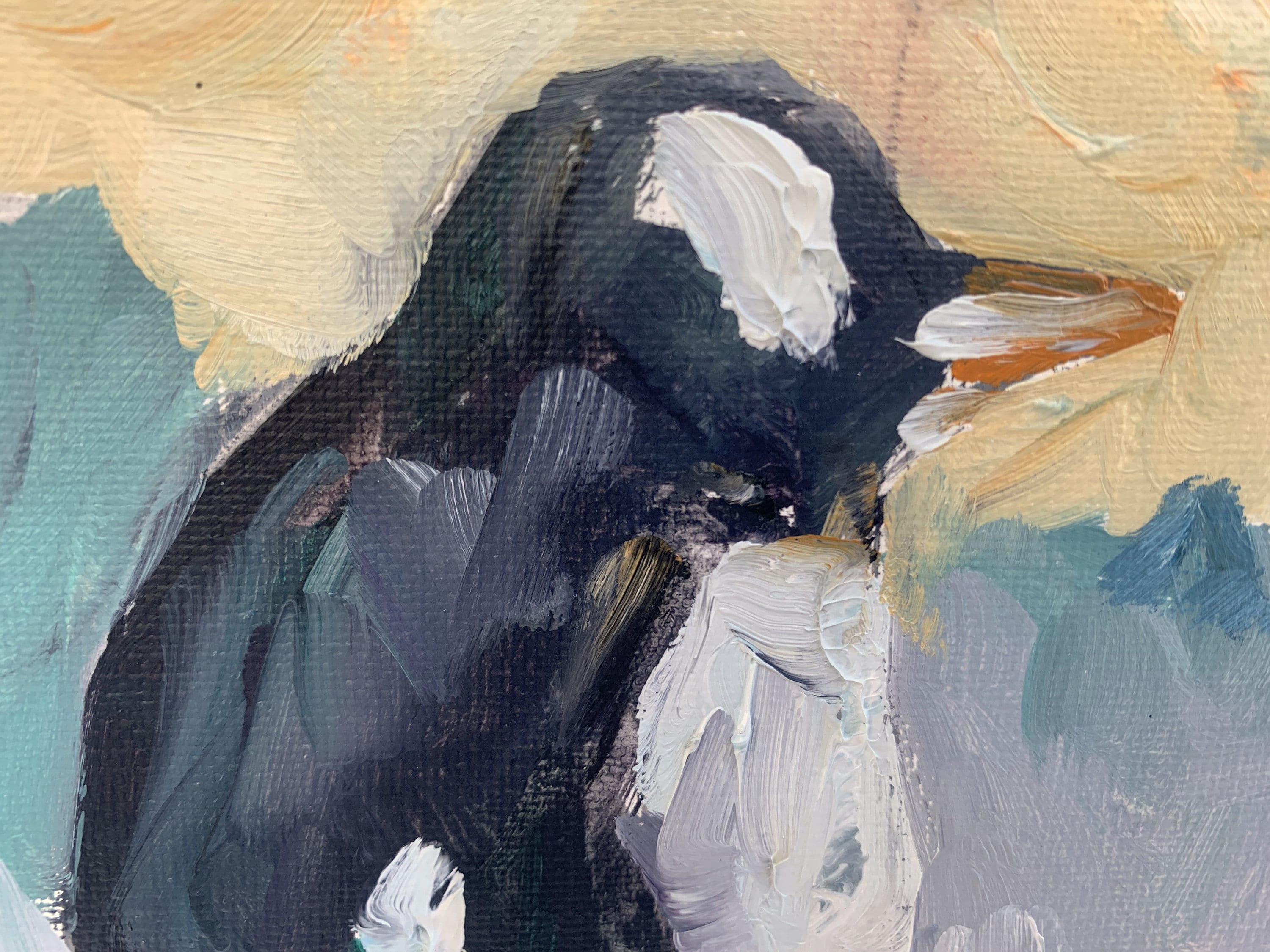 Penguin Painting Penguin Abstract Painting Penguin Oil Painting Penguin ...