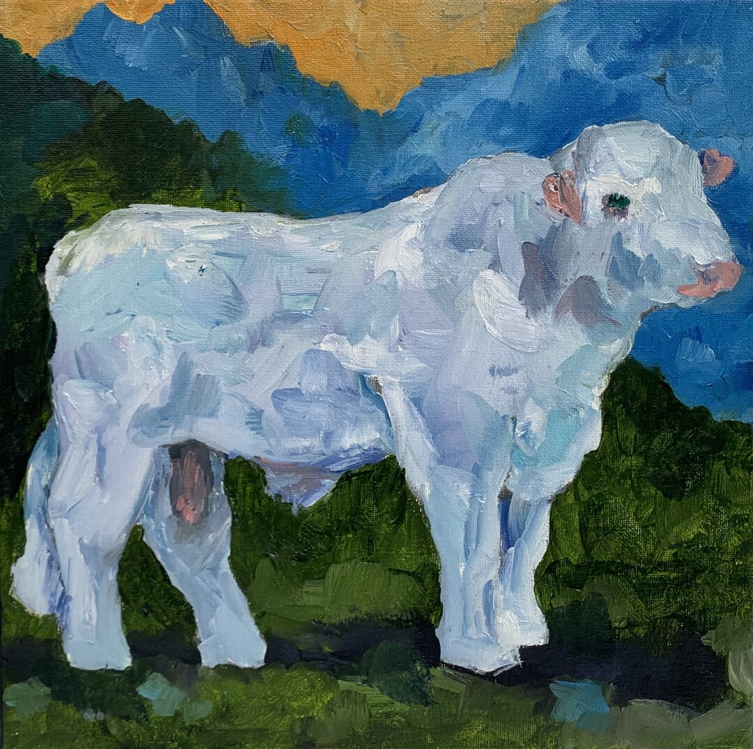 Bull Painting Bull Abstract Painting Bull Oil Painting Bull Wall ...