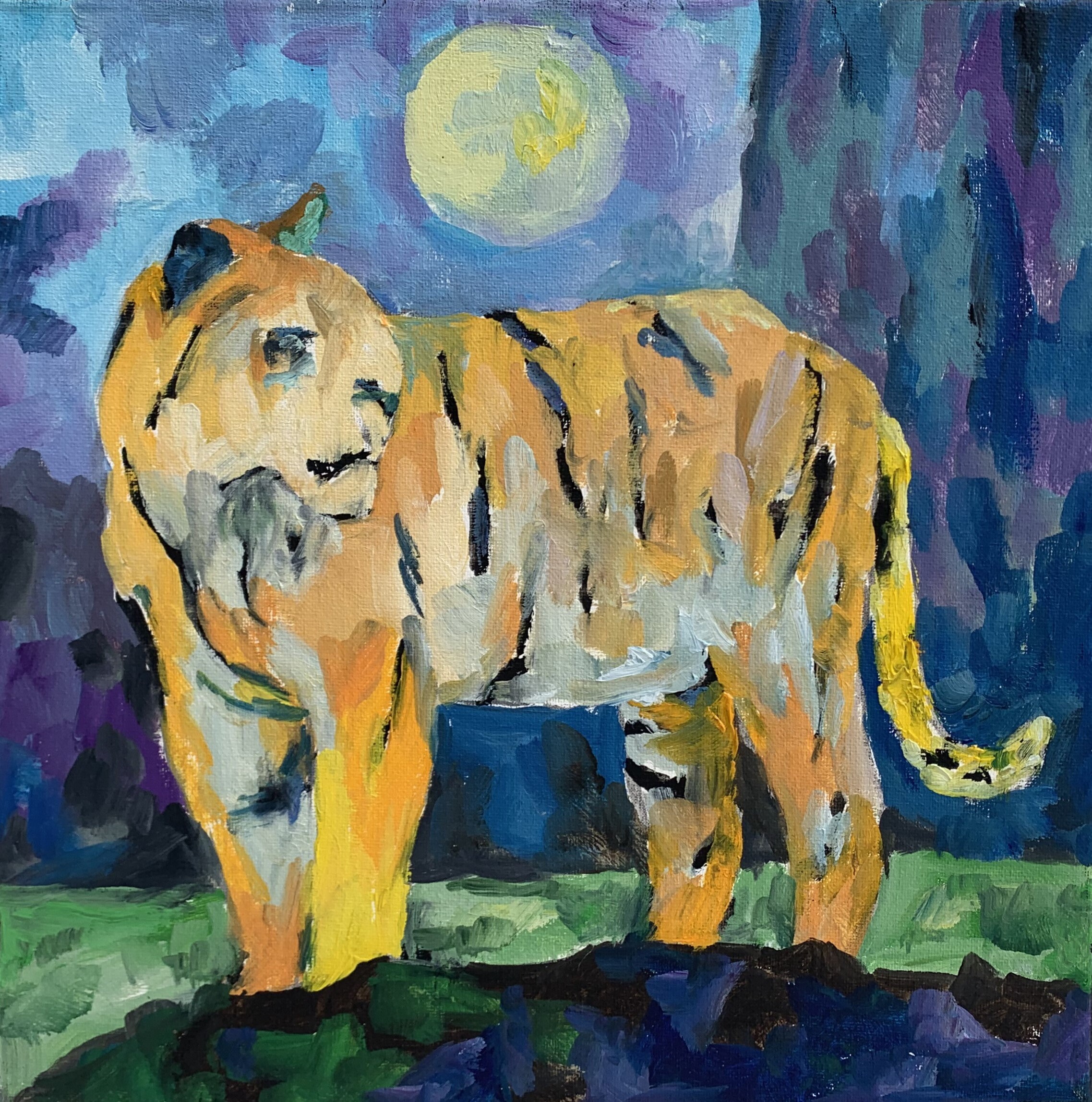 Tiger Painting Tiger Abstract Painting Tiger Oil Painting - Etsy