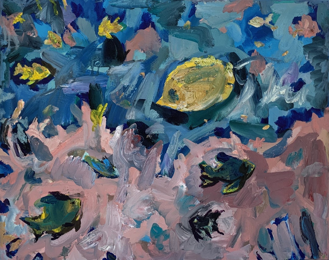 Fish Painting Fish Abstract Painting Fish Oil Painting Fish Wall ...