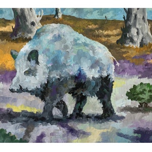 Hog Painting Hog Abstract Painting Hog Oil Painting Hog Wall Painting ...