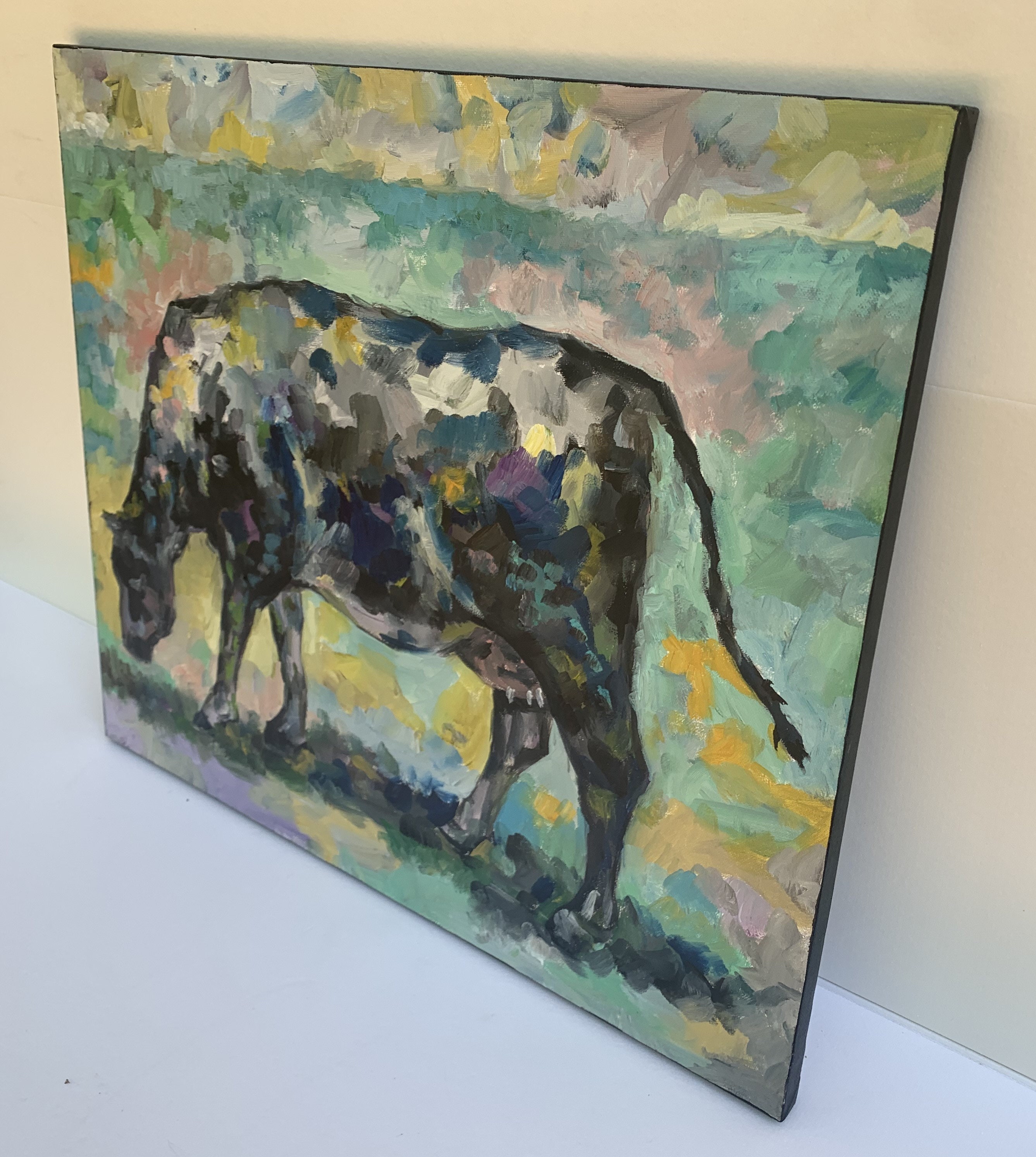 Cow Painting Cow Abstract Painting Cow Oil Painting Cow Wall Painting Cow Original Painting Cow ...