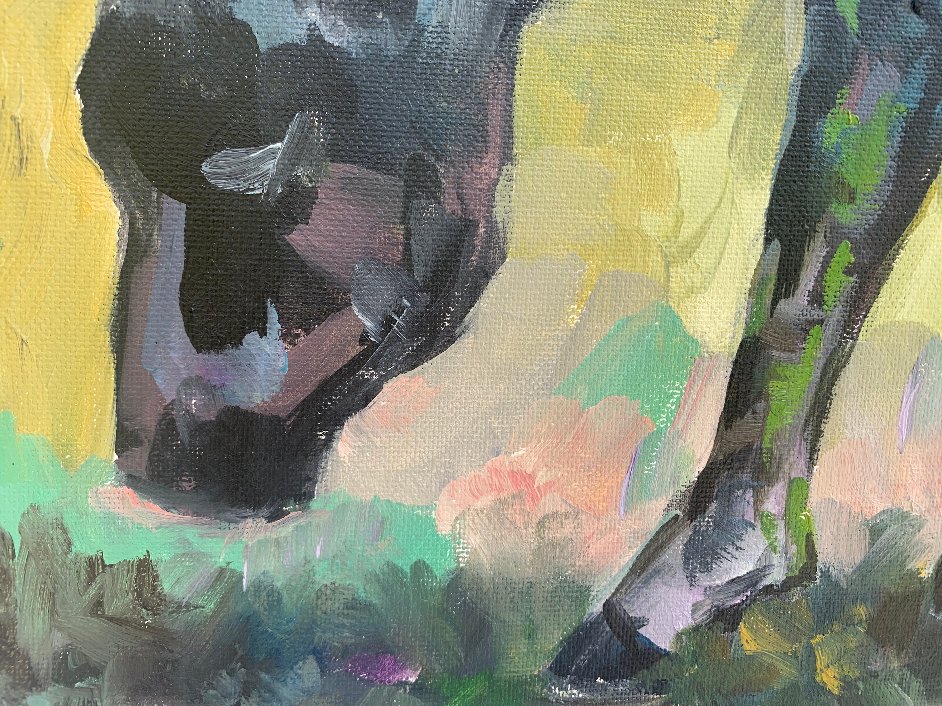 Cow Painting Cow Abstract Painting Cow Oil Painting Cow Wall Painting Cow Original Painting Cow ...