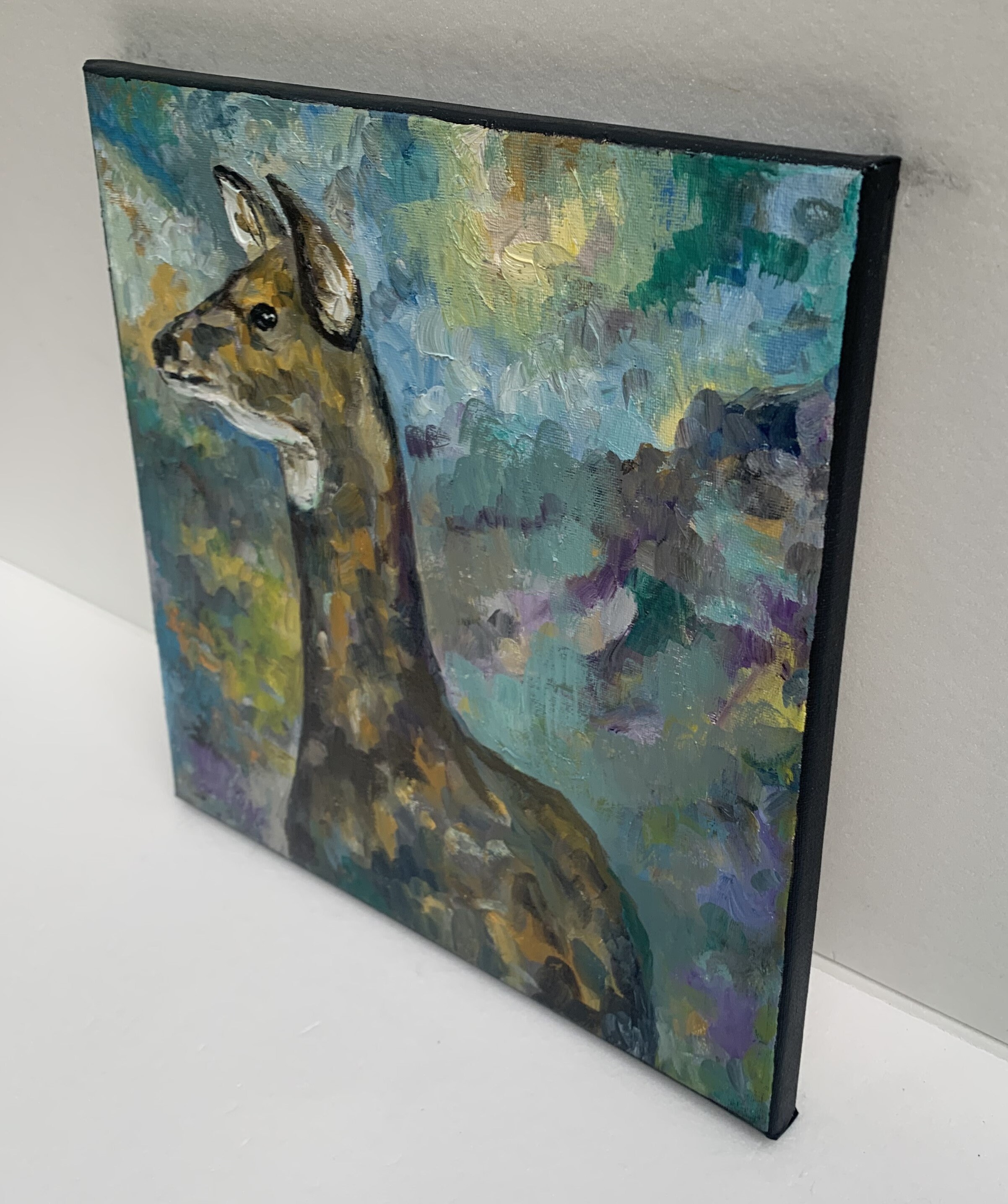 Deer Painting Deer Abstract Painting Deer Oil Painting Deer Wall ...