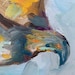 Original Hawk Oil Painting – Wildlife Wall Art – Abstract Hawk Fine Art ...