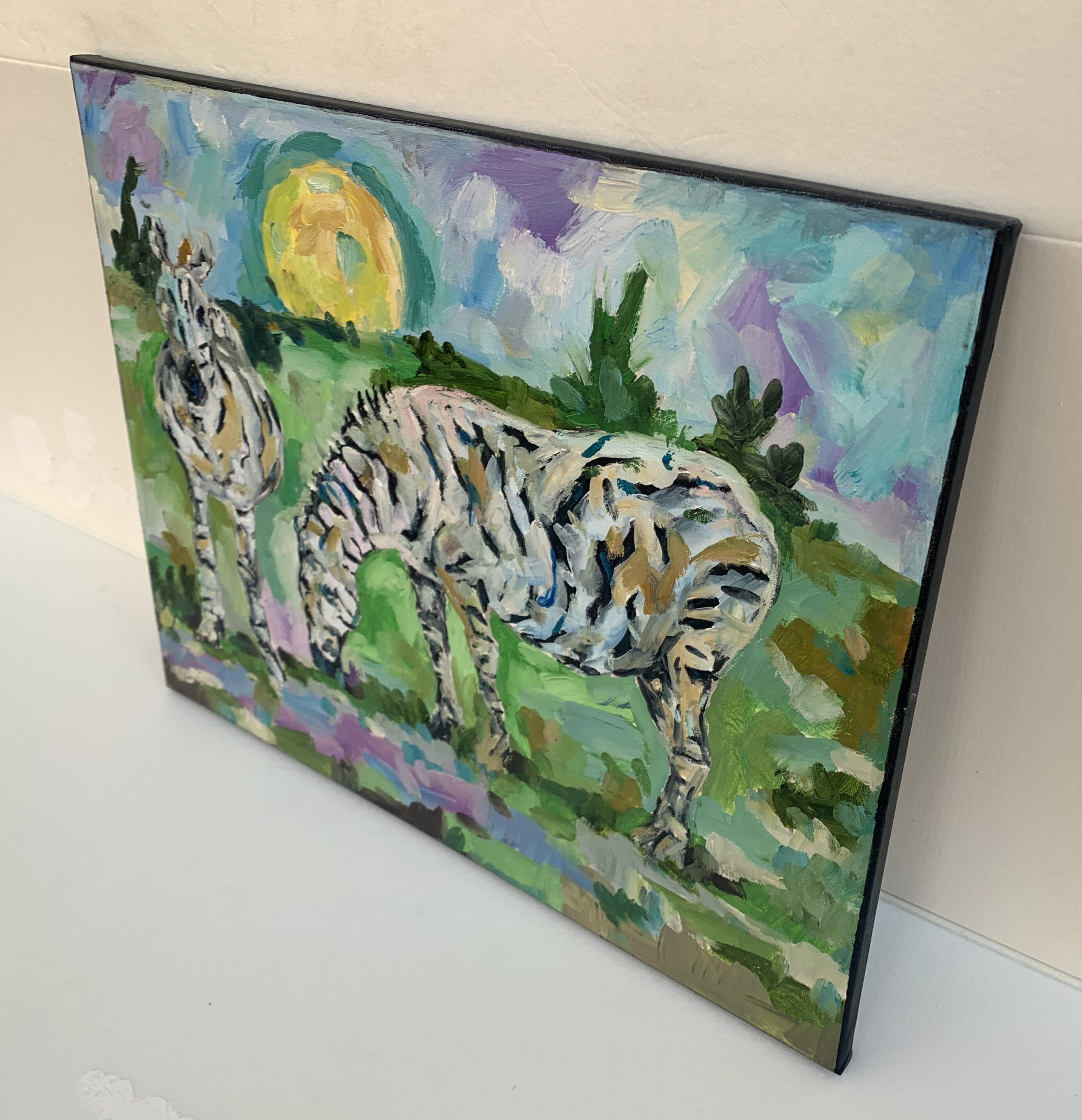 Zebra Painting Zebra Abstract Painting Zebra Oil Painting Zebra Wall ...