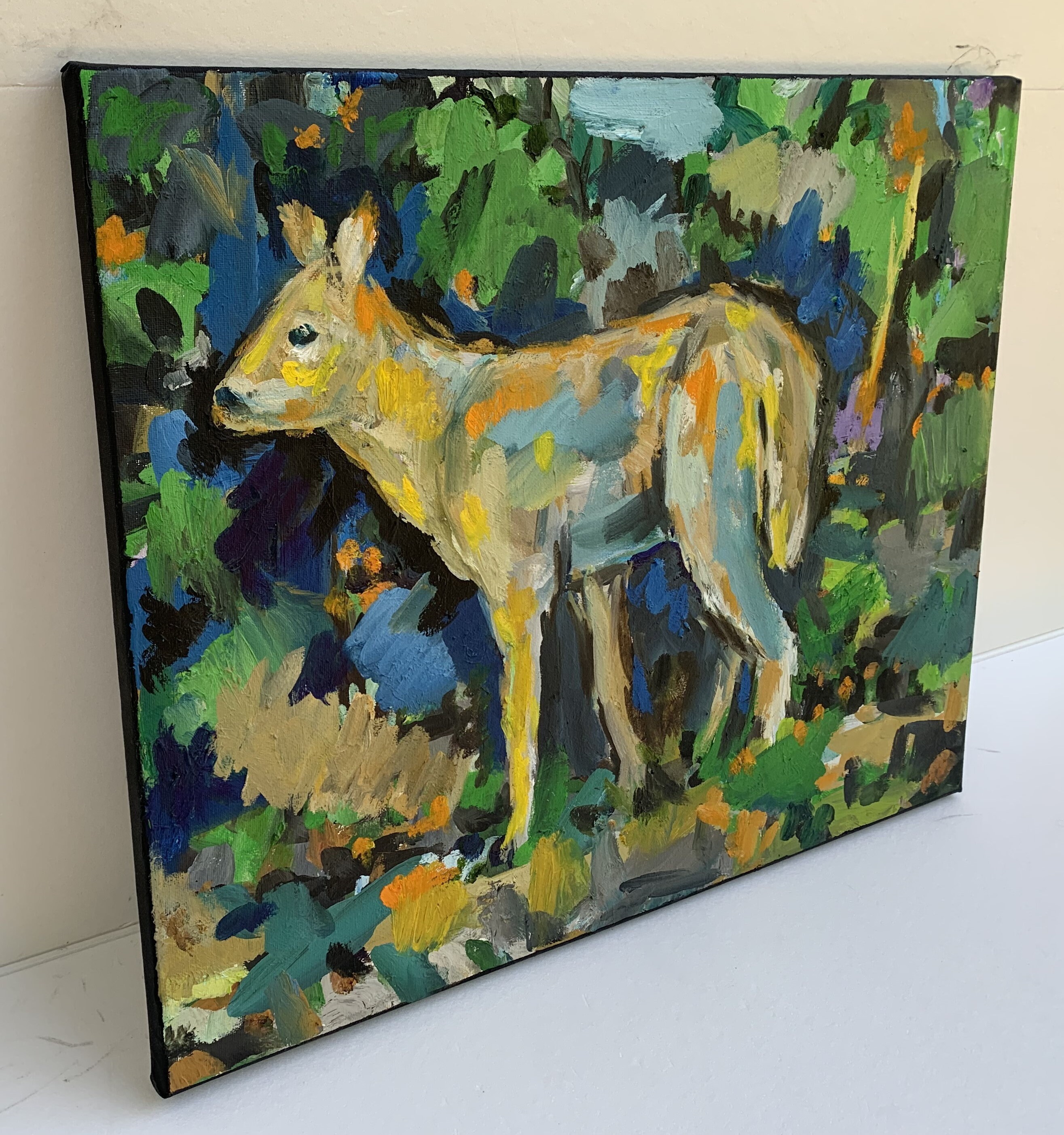Deer Painting Deer Abstract Painting Deer Oil Painting Deer Wall ...