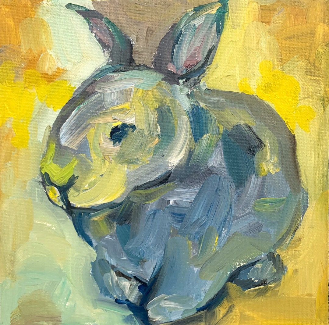 Rabbit Painting Rabbit Abstract Painting Rabbit Oil Painting Rabbit ...