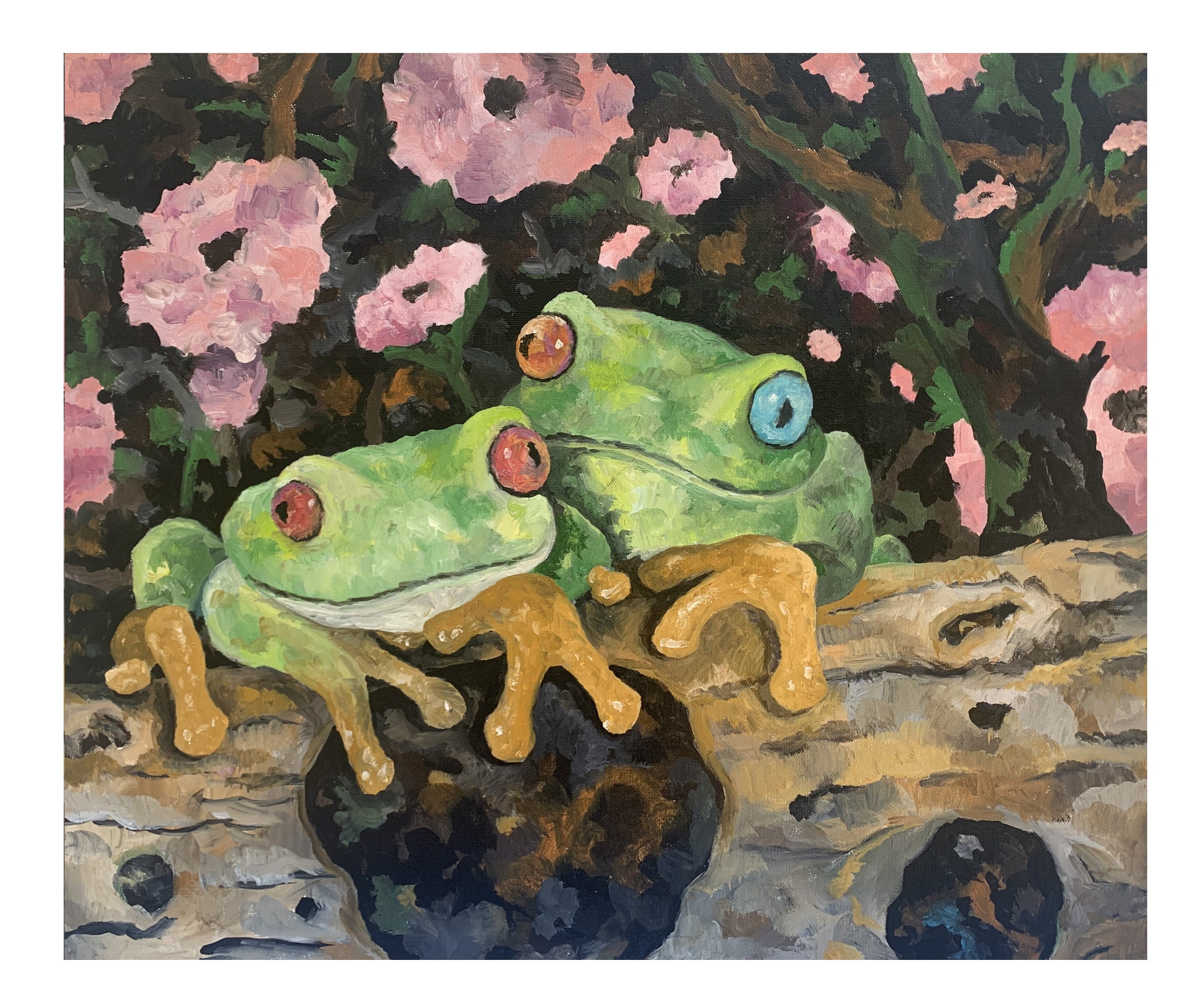 Frog Painting Frog Abstract Painting Frog Oil Painting Frog Wall ...