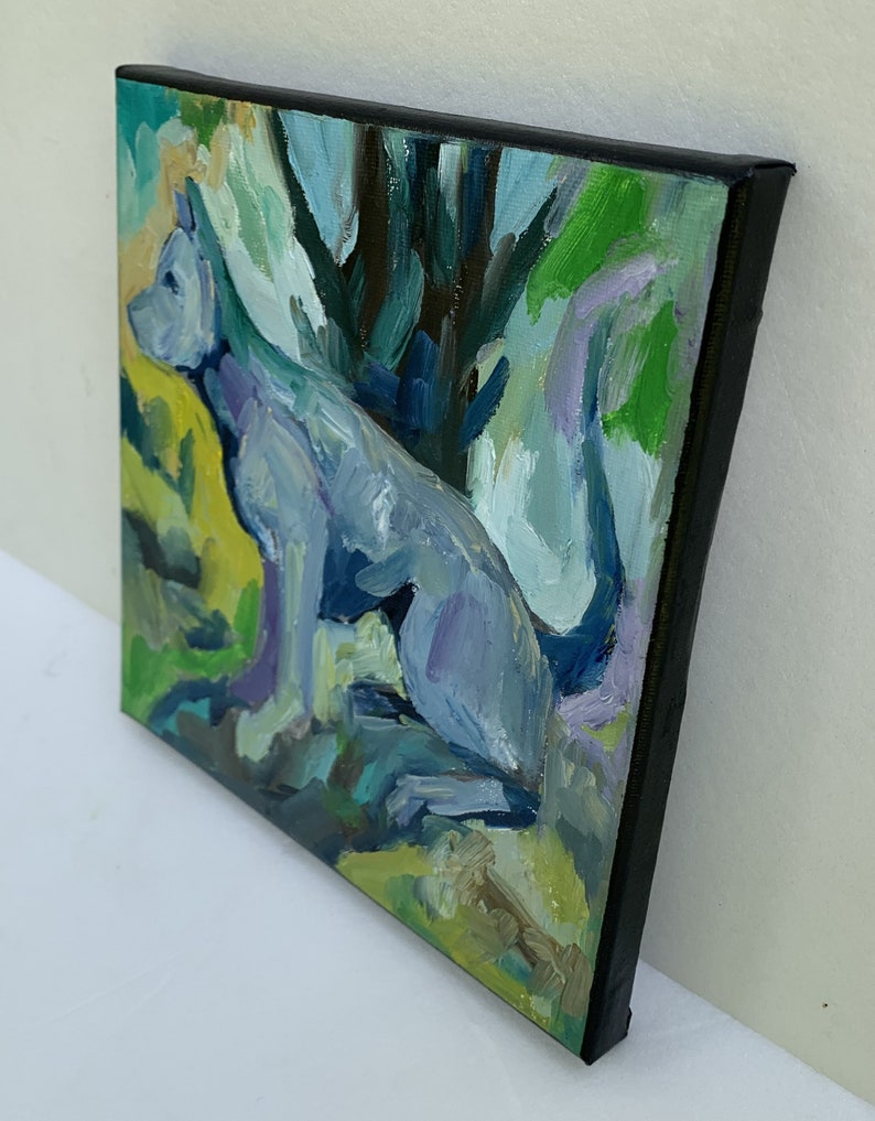 Dog Painting Dog Abstract Painting Dog Oil Painting Dog Wall Painting ...