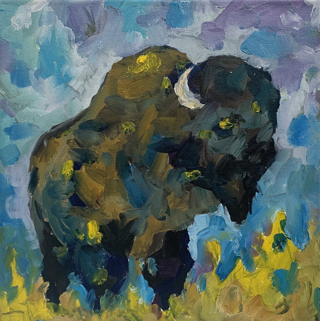 Buffalo Painting Buffalo Abstract Painting Buffalo Oil Painting Buffalo ...