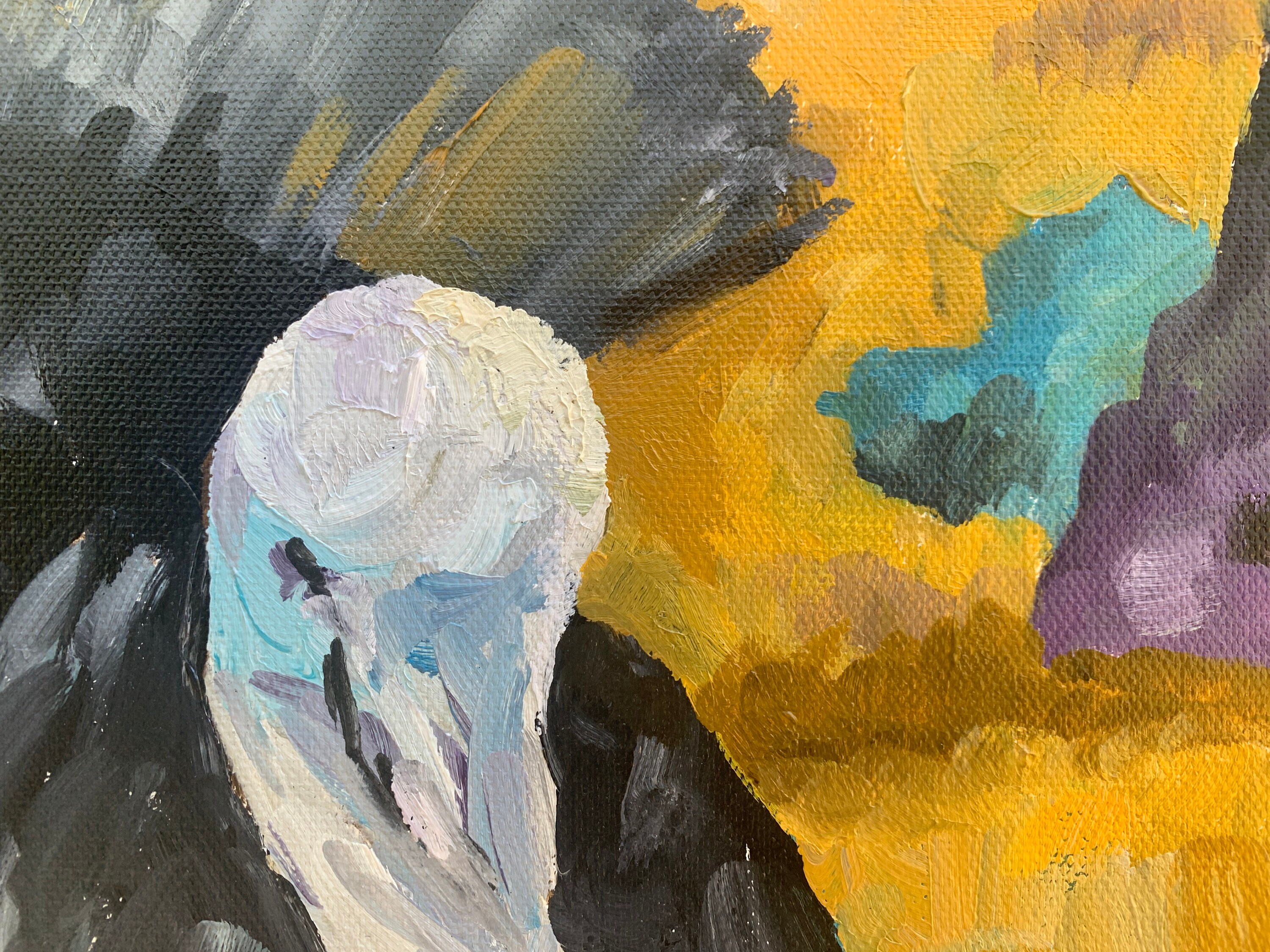 Original Turkey Oil Painting – Wildlife Wall Art – Abstract Turkey Fine ...
