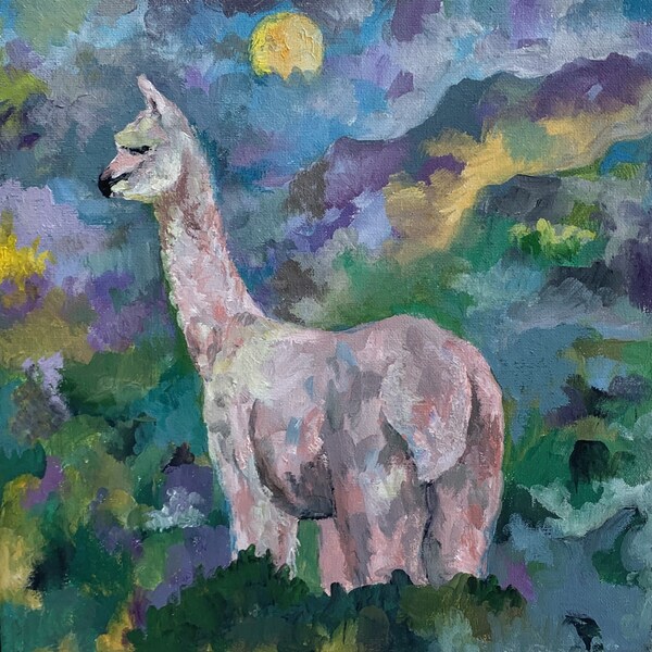 Llama Painting - Etsy