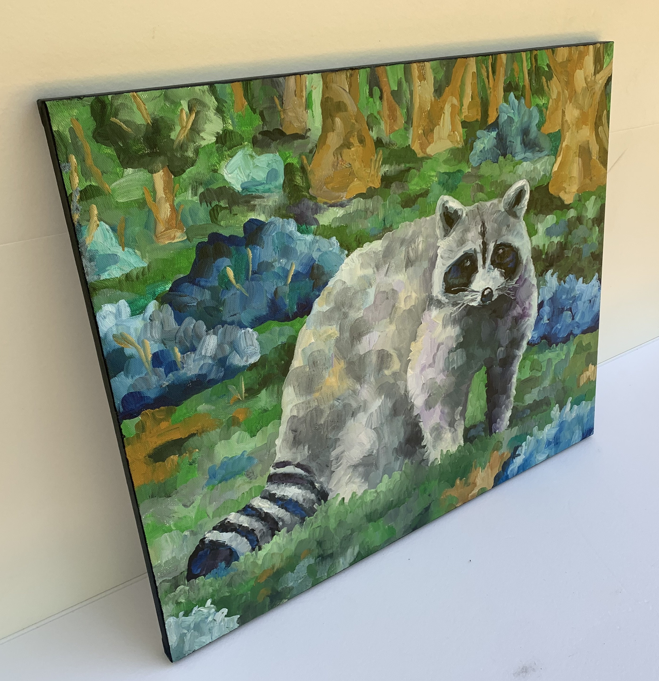 Raccoon Painting Raccoon Abstract Painting Raccoon Oil Painting Raccoon ...