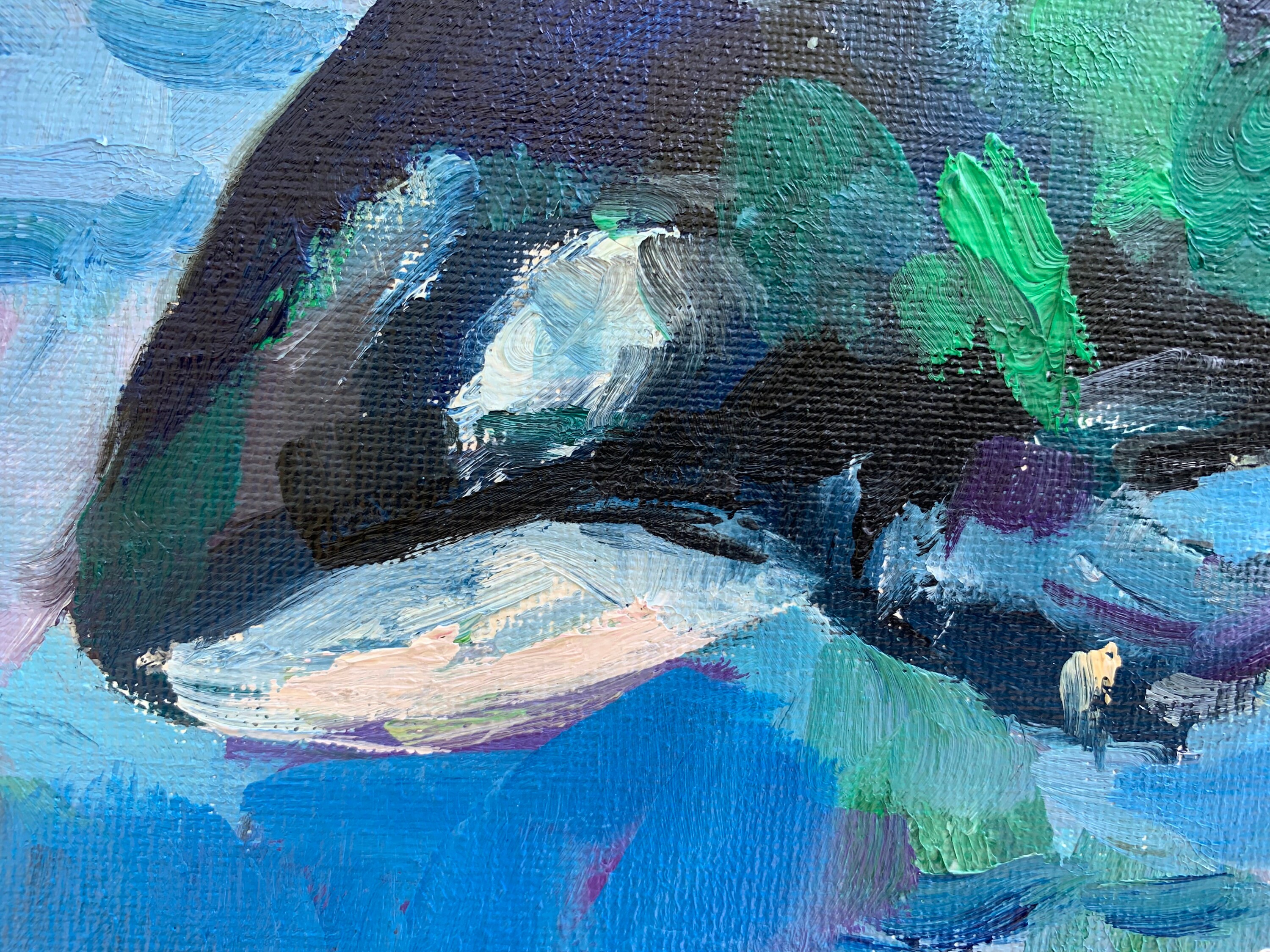 Orca Painting Orca Abstract Painting Orca Oil Painting Orca Wall ...